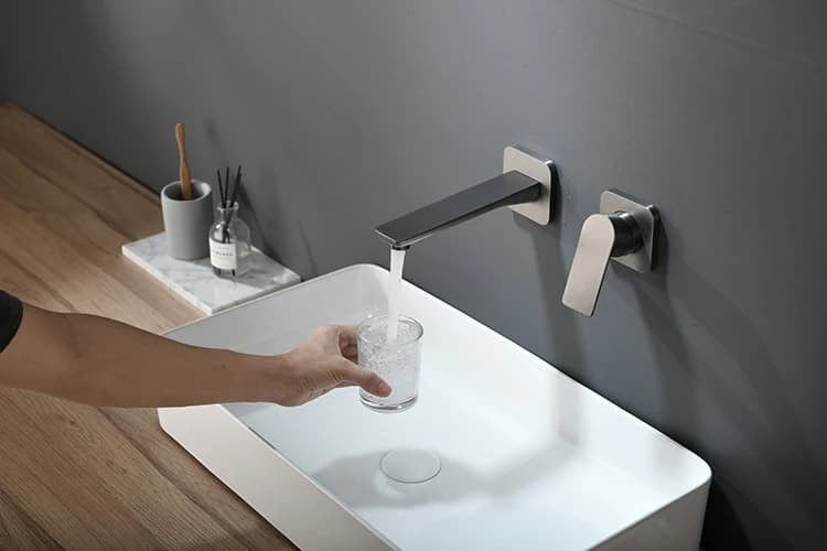 Wall Mount Basin Mixer Grey